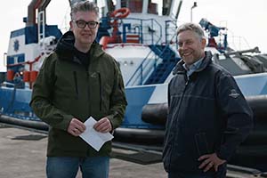 Filmemacher Patrick Ludoph (li.) und Christian Bubenzer beim Interview ...